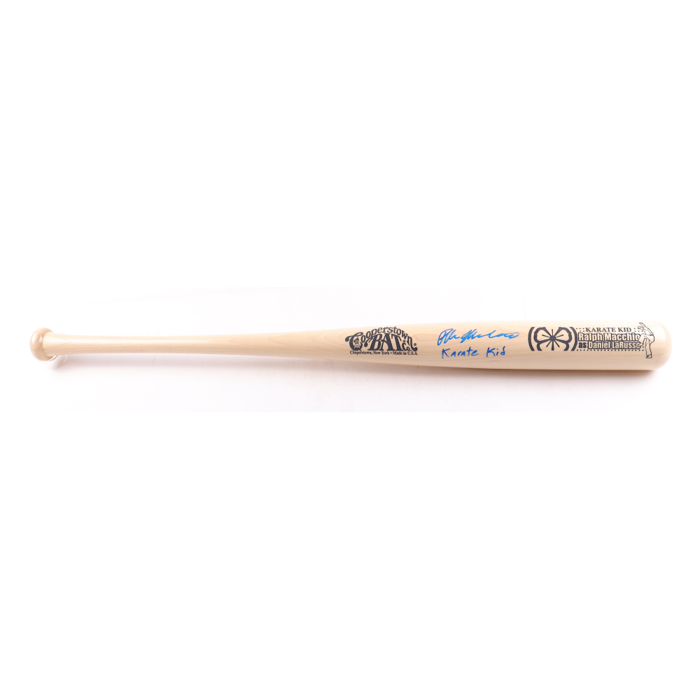Ralph Macchio Signed "Karate Kid" Cooperstown Baseball Bat Inscribed ...