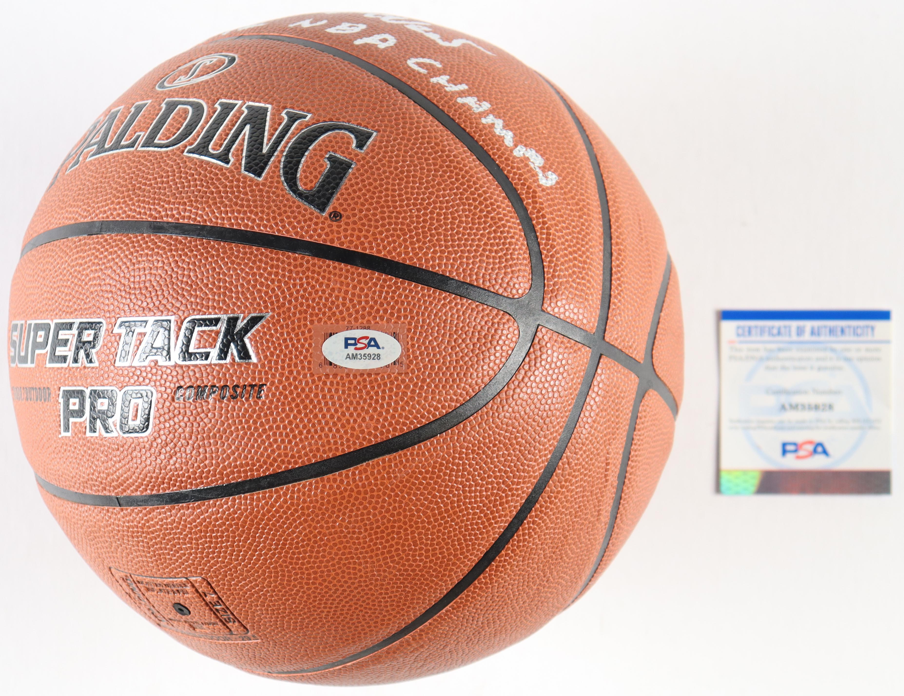 Jerry West Signed Spalding Basketball With New Acrylic Display Stand ...