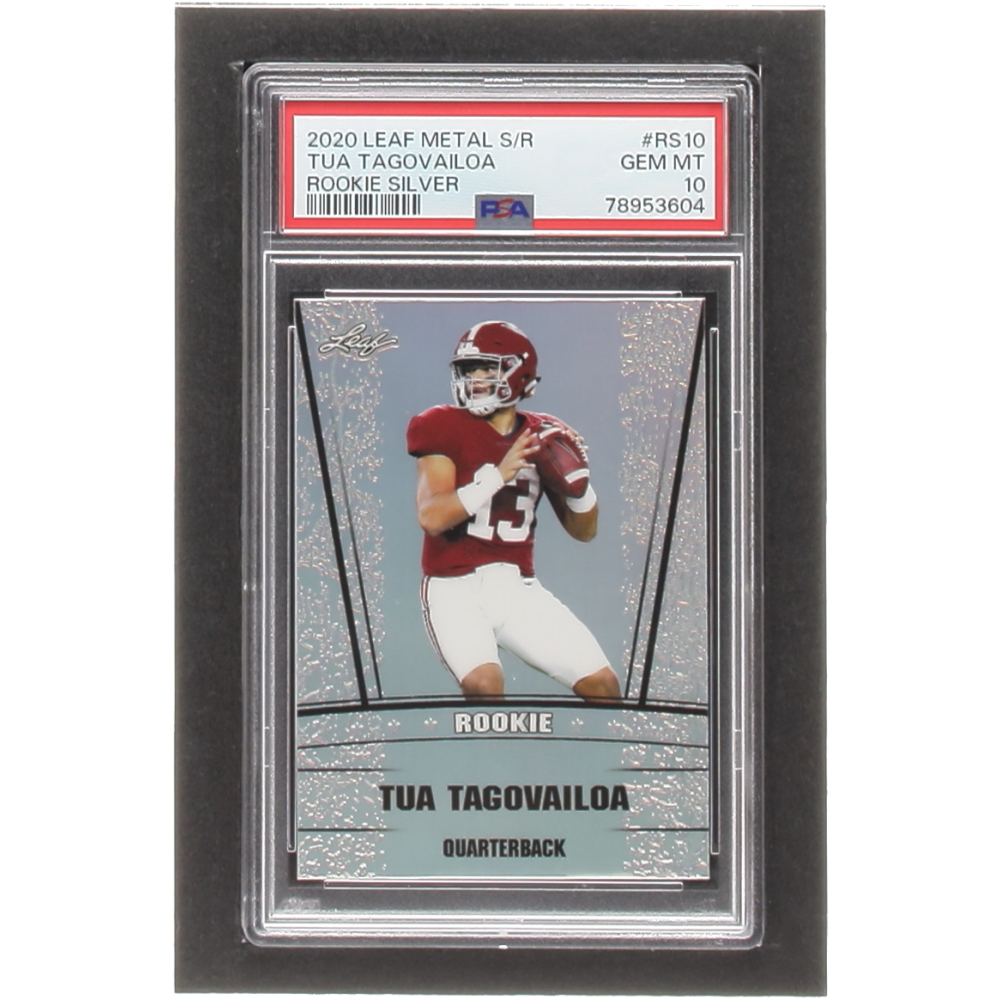 Tua Tagovailoa 2020 Leaf Metal Special Release Rookie Silver Rainbow ...
