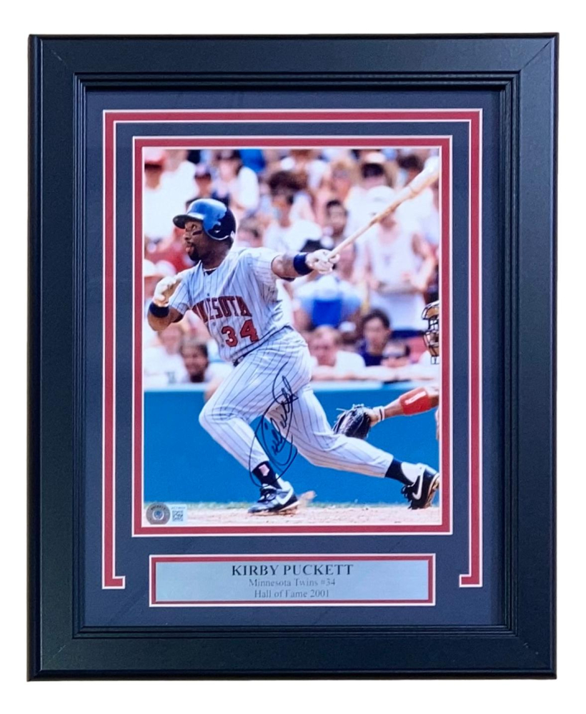 Kirby Puckett Signed Twins Custom Framed Photo (Beckett) | Pristine Auction