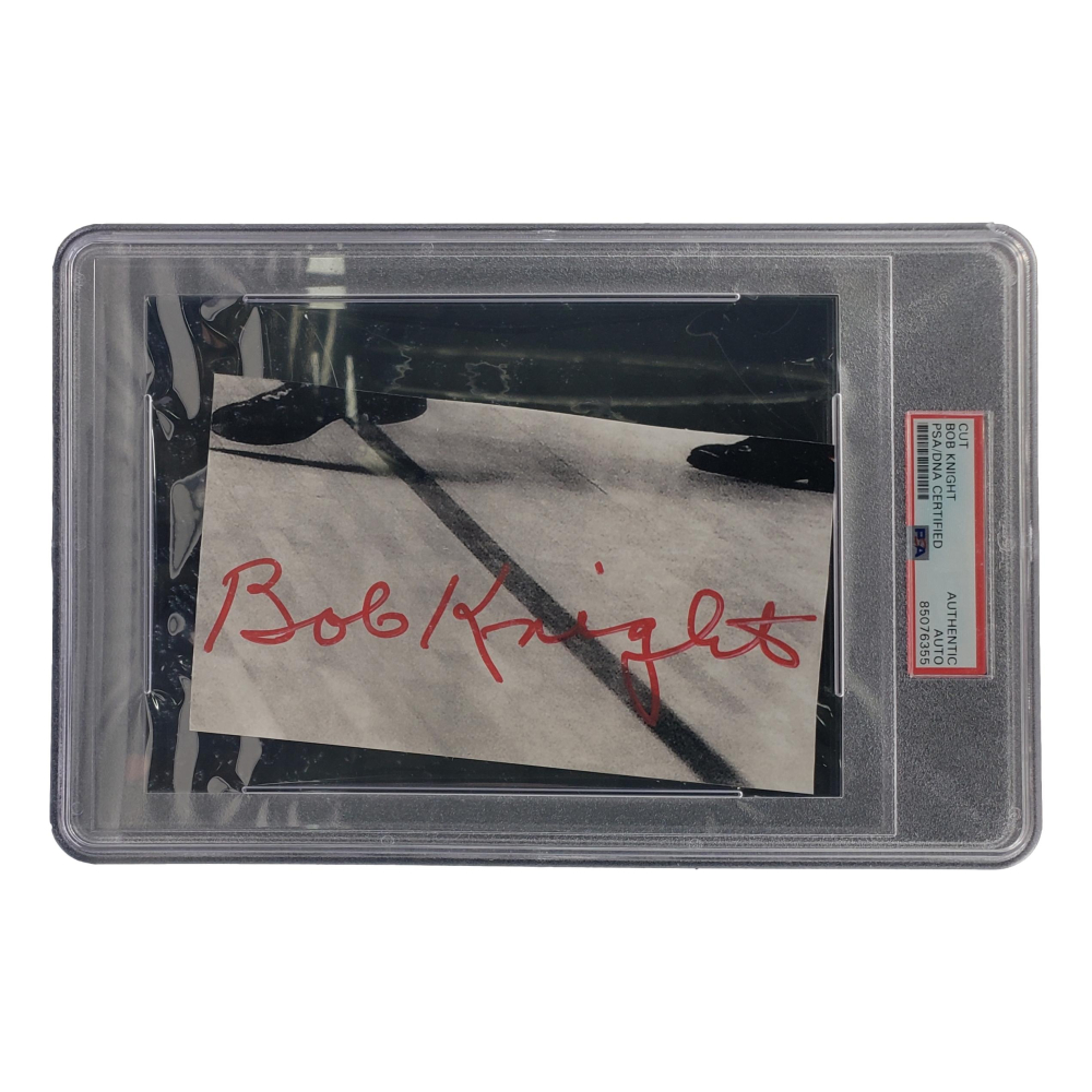 Bob Knight Signed Cut (PSA) | Pristine Auction