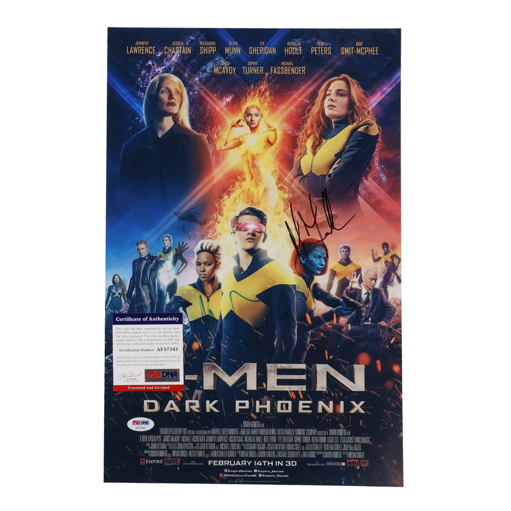Michael Fassbender & Nicholas Hoult Signed "Dark Phoenix" 11x17 Movie ...
