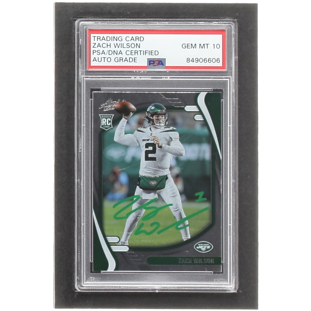 Zach Wilson Signed 2021 Absolute #102 RC (PSA | Autograph Graded PSA 10 ...