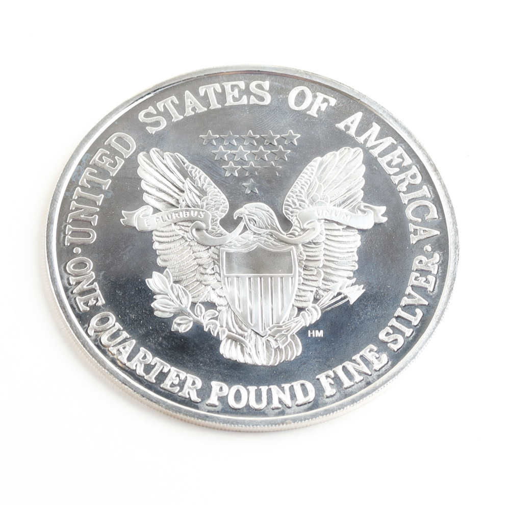 Quarter Pound .999 Fine Silver "Silver Eagle" Bullion Coin | Pristine ...