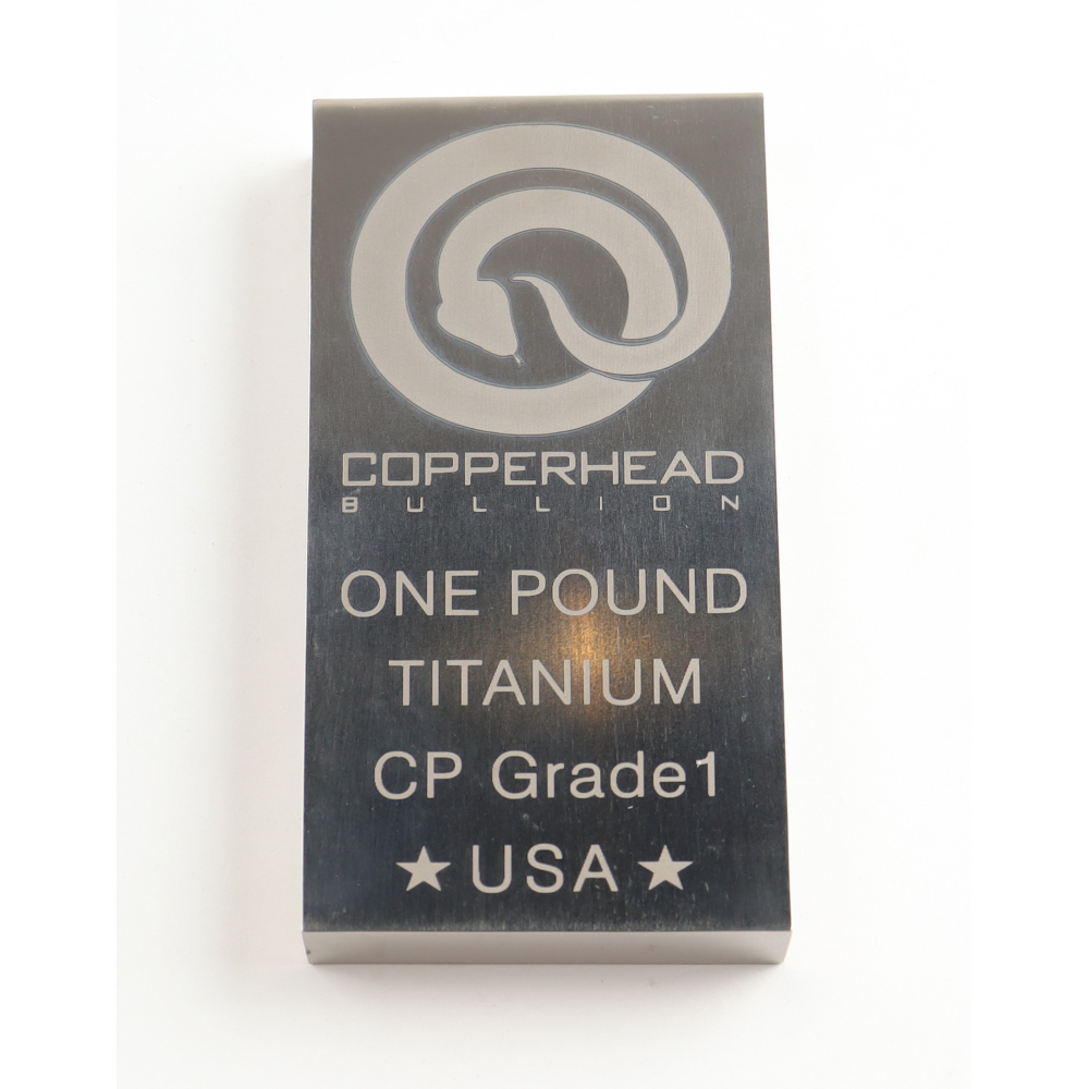 One Pound CP Grade 1 Titanium "Cooperhead Bullion" Bullion Bar ...