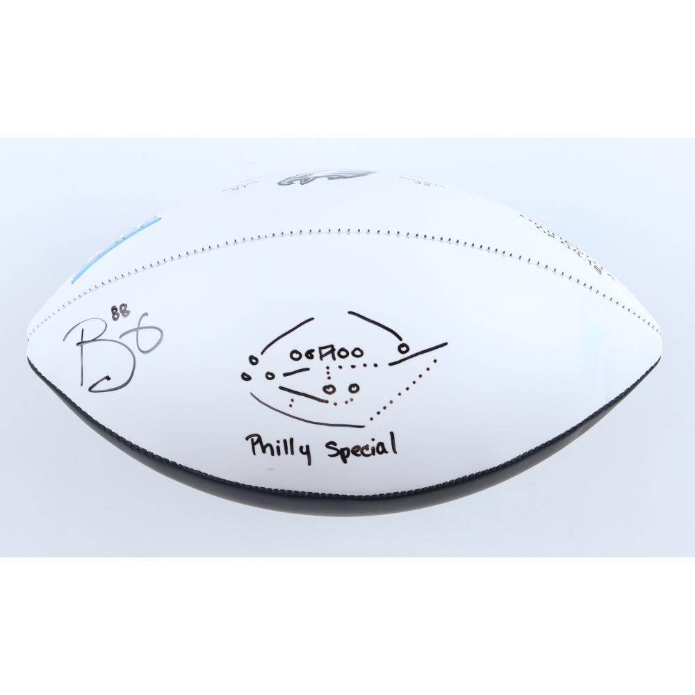 Trey Burton Signed Super Bowl LII Football With Hand-Drawn Play Sketch ...