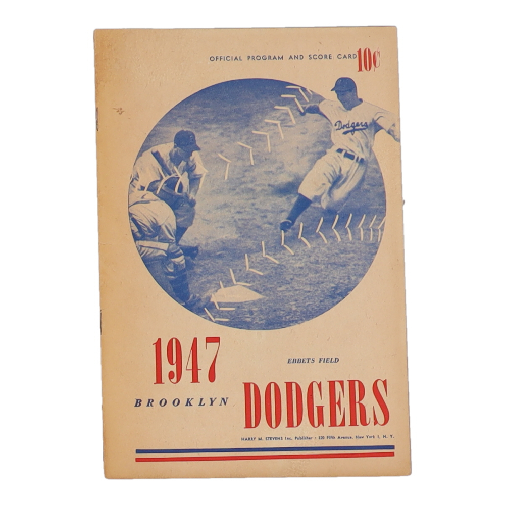 1947 Brooklyn Dodgers Program - Jackie Robinson Rookie Season ...