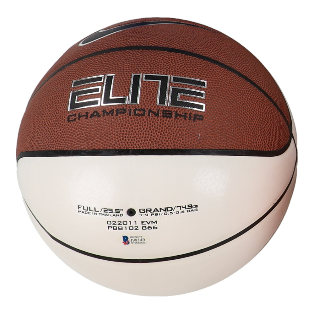 James Worthy Signed Nike North Carolina Logo Basketball with Multiple ...