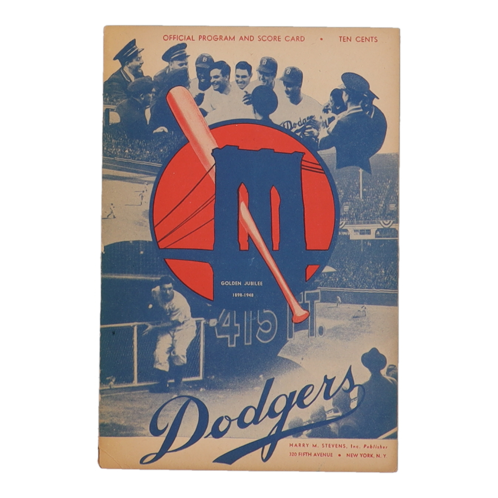 1948 Brooklyn Dodgers Program - Jackie Robinson 2nd Year | Pristine Auction