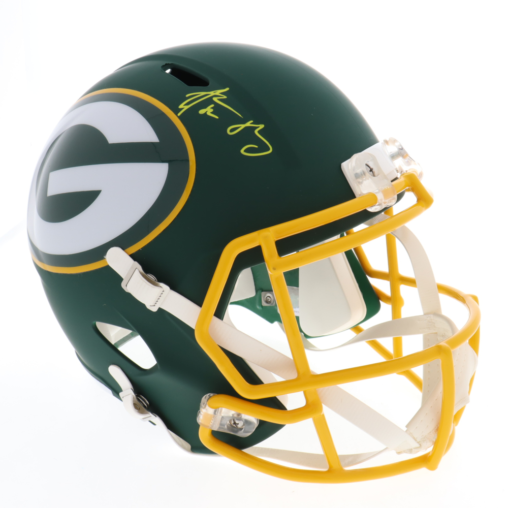 Aaron Rodgers Signed Packers On-Field Matte Green Full-Size Speed ...