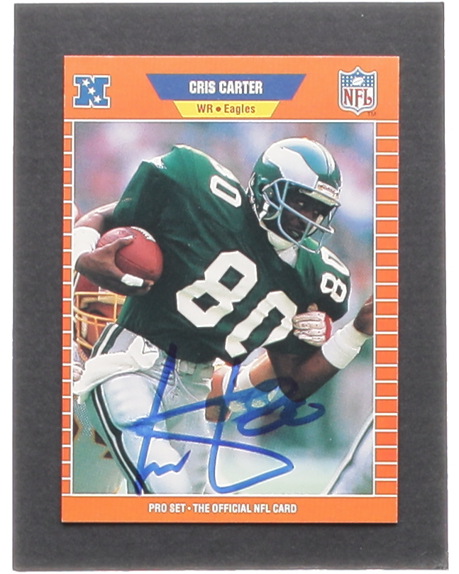 Cris Carter Signed 1989 Pro Set #314 RC (Schwartz) | Pristine Auction