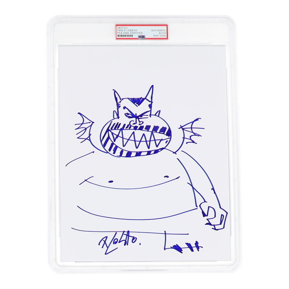 Pablo Lobato Signed Cut with Hand-Drawn Sketch (PSA) | Pristine Auction