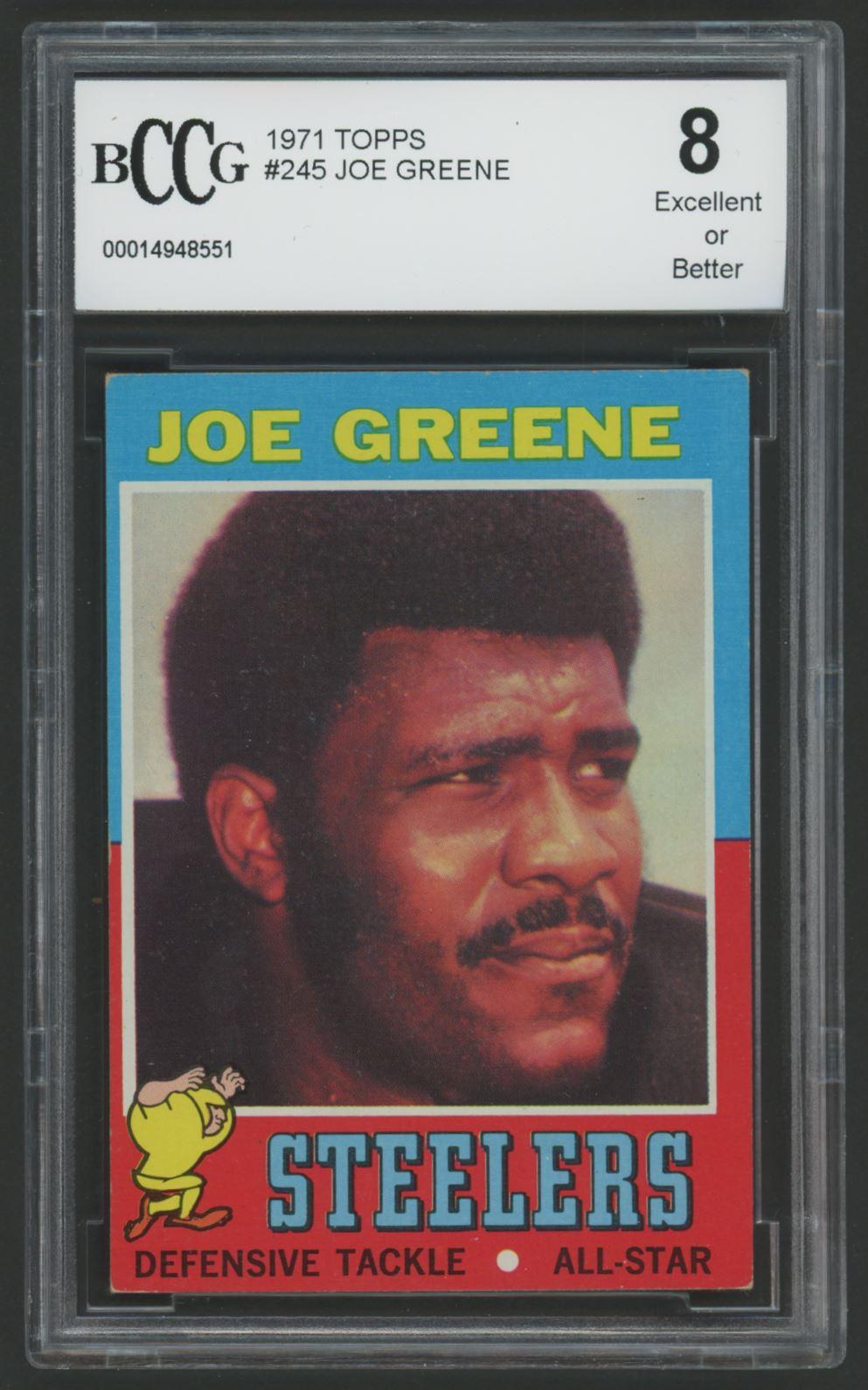 Joe Greene 1971 Topps #245 RC (BCCG 8) | Pristine Auction