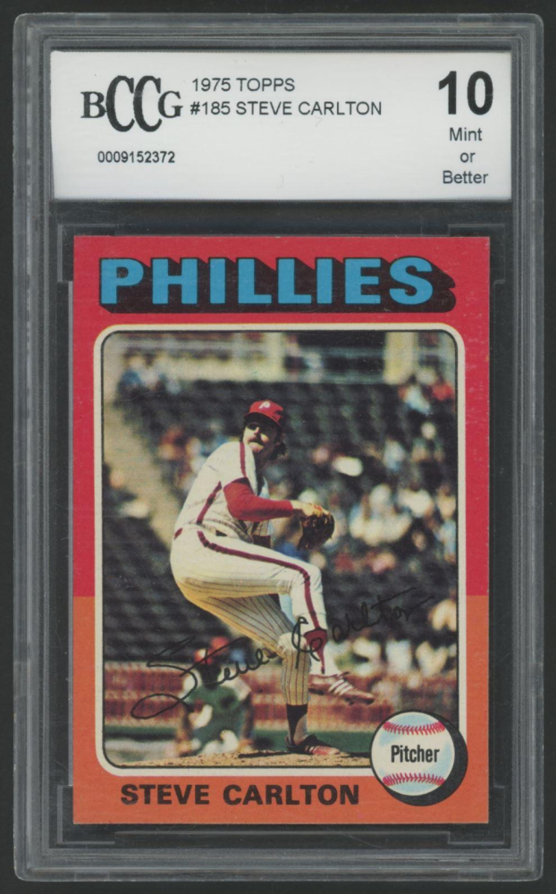 Steve Carlton 1975 Topps #185 (BCCG 10) | Pristine Auction