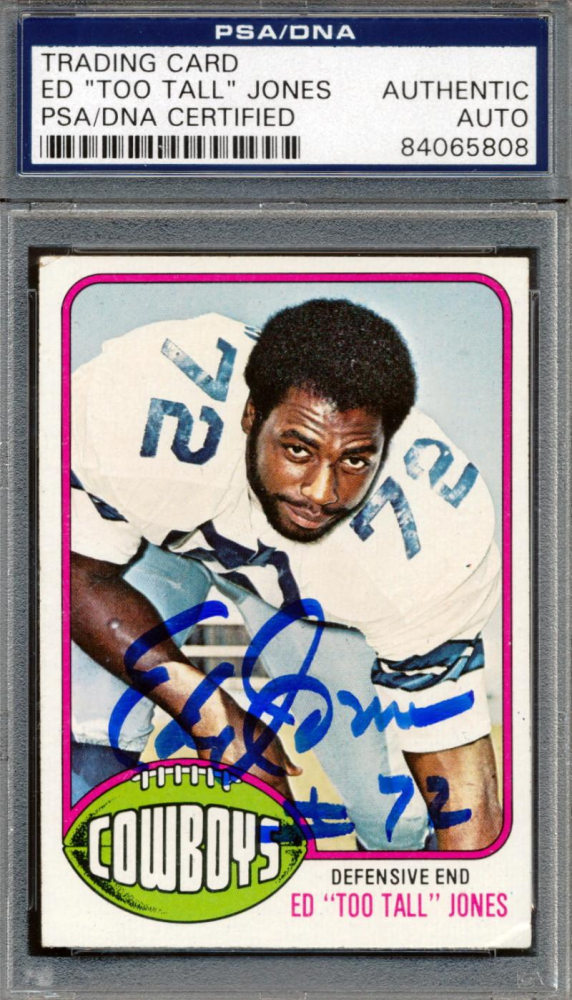 Ed "Too Tall" Jones Signed 1976 Topps #427 (PSA) | Pristine Auction
