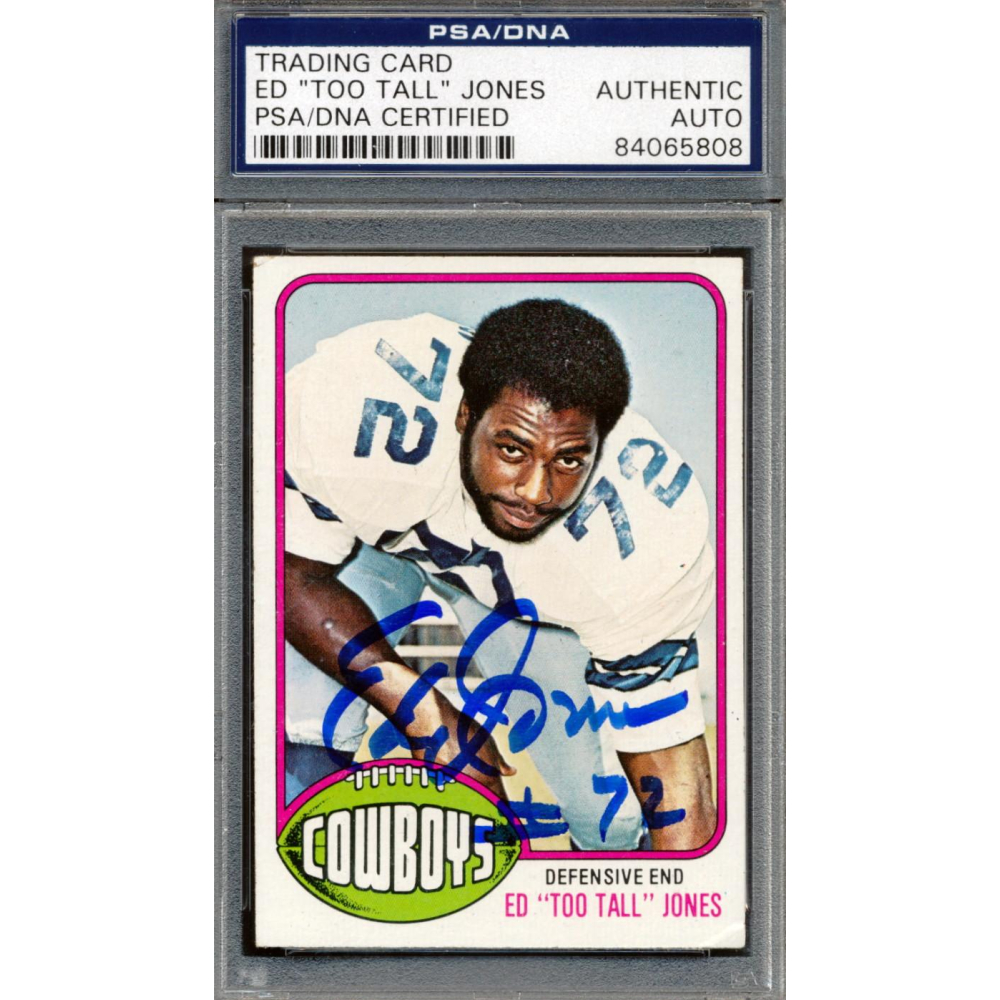 Ed "Too Tall" Jones Signed 1976 Topps #427 (PSA) | Pristine Auction