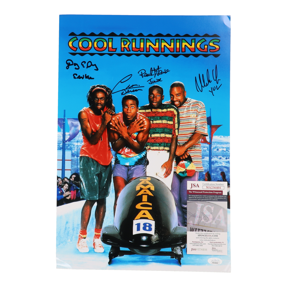 "Cool Runnings" 11x17 Photo Cast-Signed by Doug E. Doug, Rawle Lewis, Leon Robinson, Malik Yoba ...
