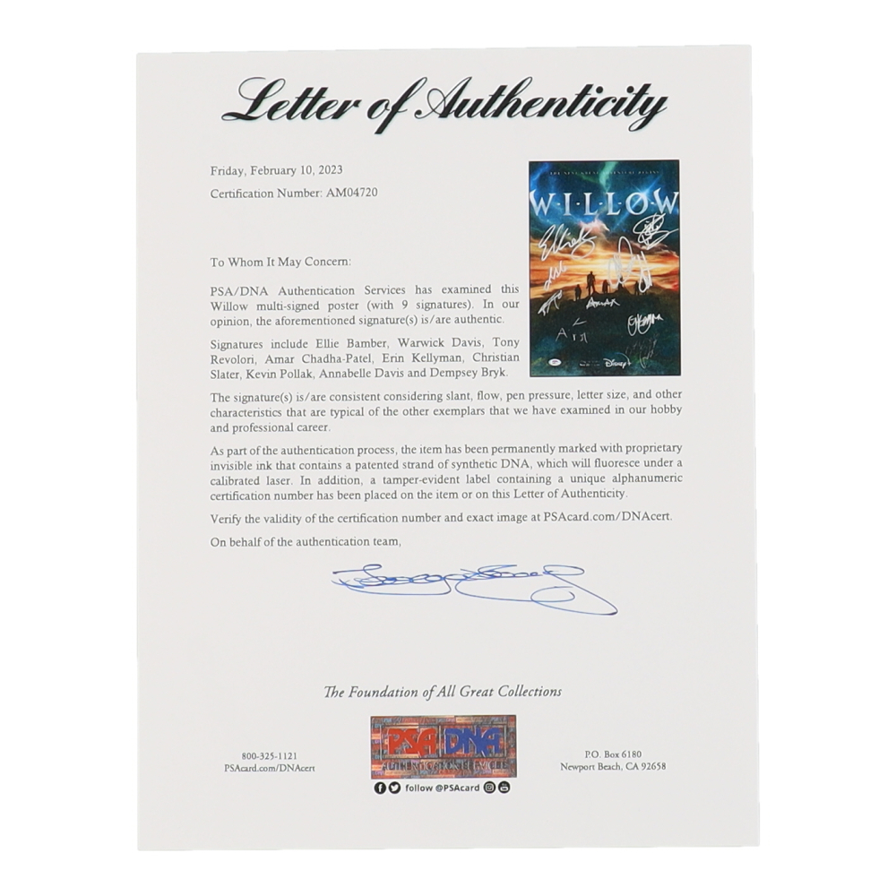 "Willow" 12x18 Movie Poster Photo Signed by (9) with Warwick Davis ...