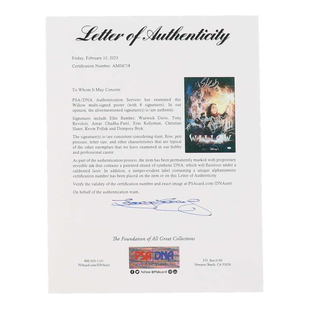 "Willow" 12x18 Movie Poster Photo Signed by (8) with Warwick Davis ...