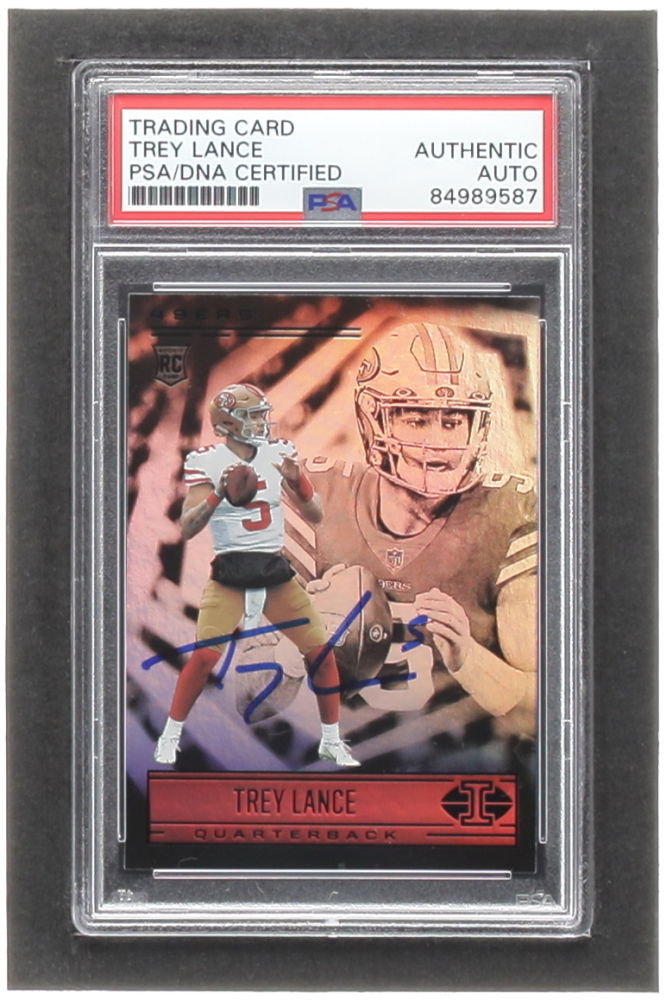 Trey Lance Signed 2021 Panini Illusions #61 RC (PSA) | Pristine Auction