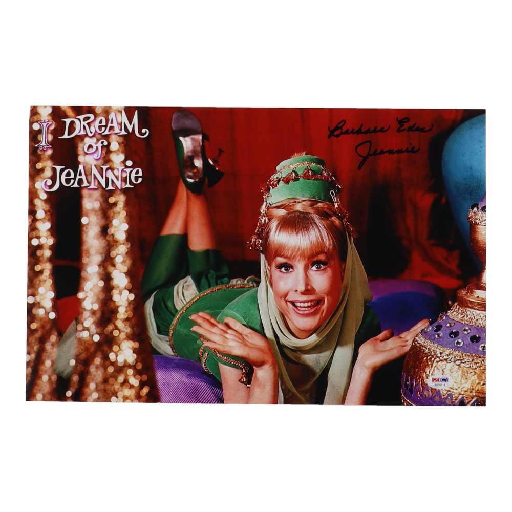 Barbara Eden Signed "I Dream of Jeannie" 11x17 Photo Inscribed "Jeannie" (PSA) | Pristine Auction