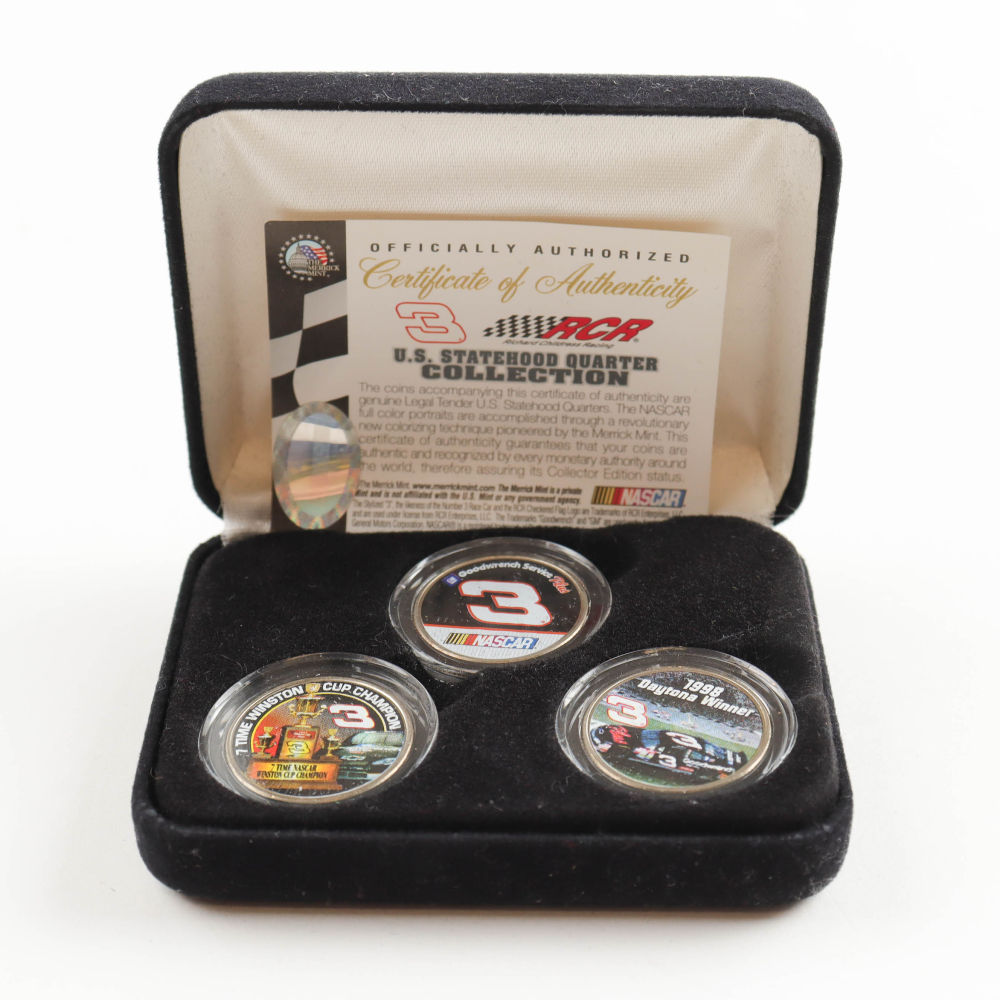 Dale Earnhardt Sr. Set of (3) Colorized U.S. Coin Set | Pristine Auction
