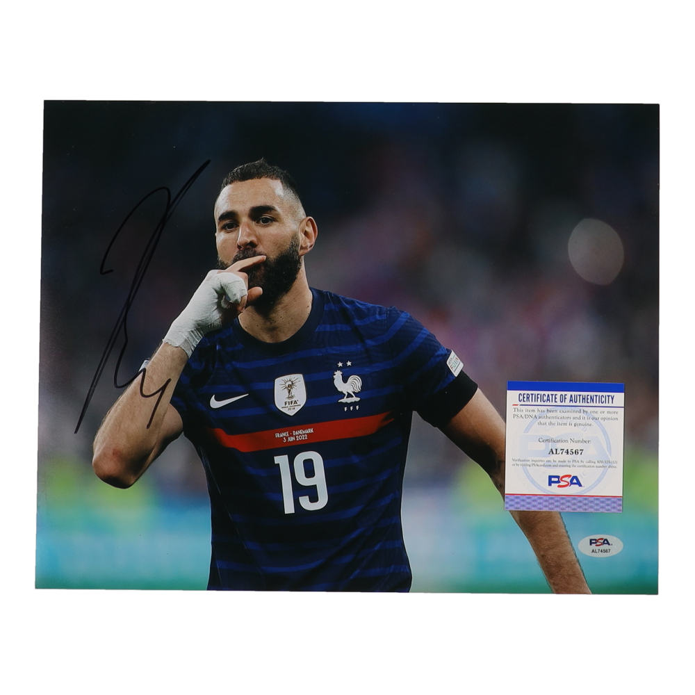 Karim Benzema Signed Team France 11x14 Photo (PSA) | Pristine Auction