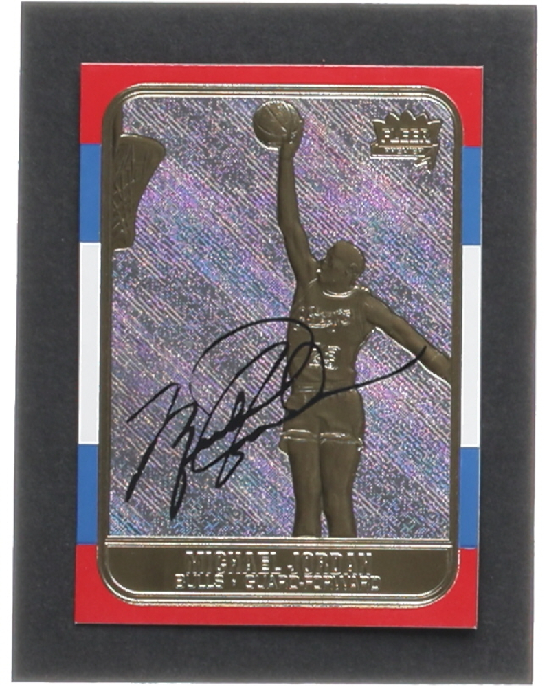 Michael Jordan 1997 Fleer Premier Holo Prism Refractor 23Kt Gold Card ...