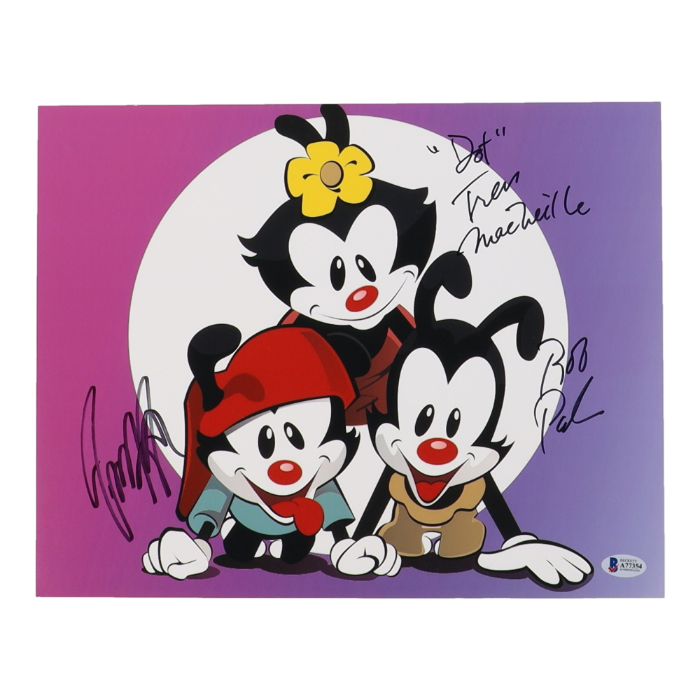 Rob Paulsen, Jess Harnell & Tress MacNeille Signed "Animaniacs" 11x14 ...