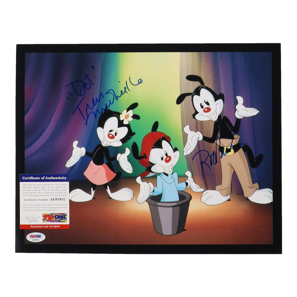 Rob Paulsen & Tress MacNeille Signed "Animaniacs" 11x14 Photo Inscribed ...