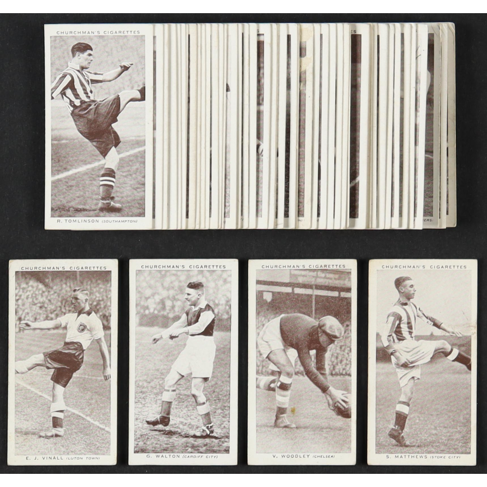 1939 Churchman's Association Footballers Complete Set of (50) Cigarette ...