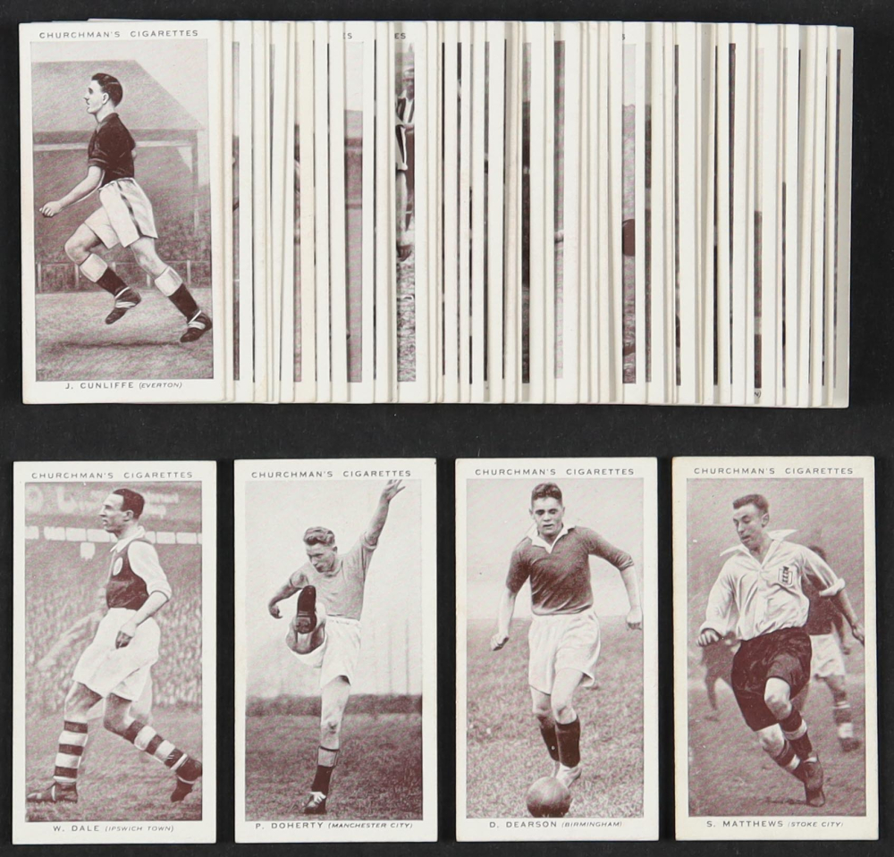 1938 Churchman's Association Footballers Complete Set of (50) Cigarette ...