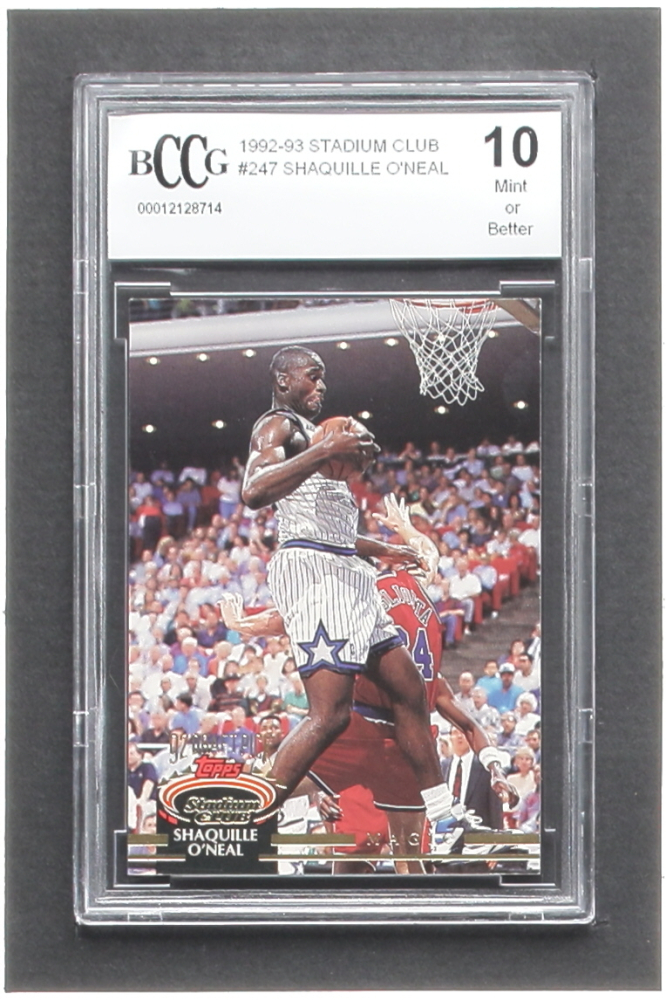 Shaquille O'Neal 1992-93 Stadium Club #247 RC (BCCG 10) | Pristine Auction