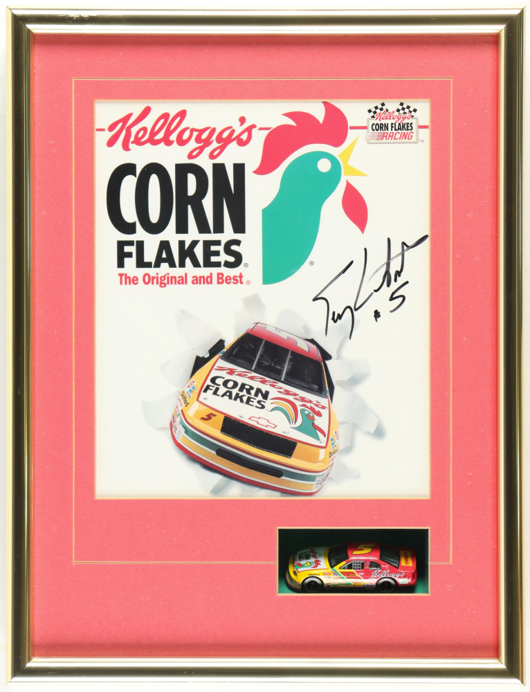 Terry Labonte Signed "Kellogg's Corn Flakes" Custom Shadowbox Display ...