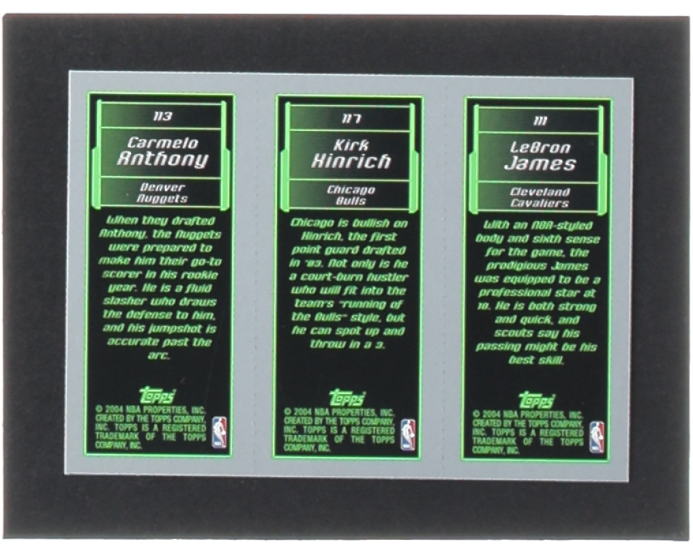 LeBron James #111 RC / Kirk Hinrich #117 RC / Carmelo Anthony #113 RC ...