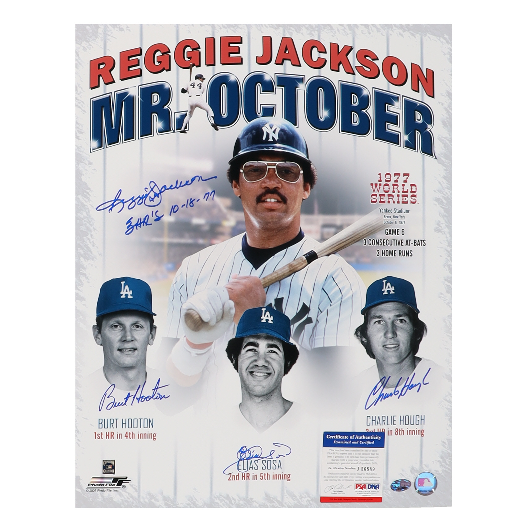 Dodgers 16x20 Photo Signed by (4) with Reggie Jackson, Burt Houton ...