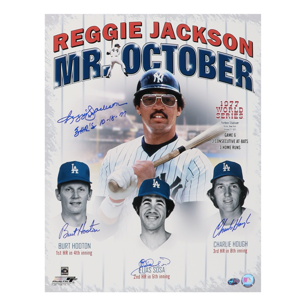 Dodgers 16x20 Photo Signed by (4) with Reggie Jackson, Burt Houton ...