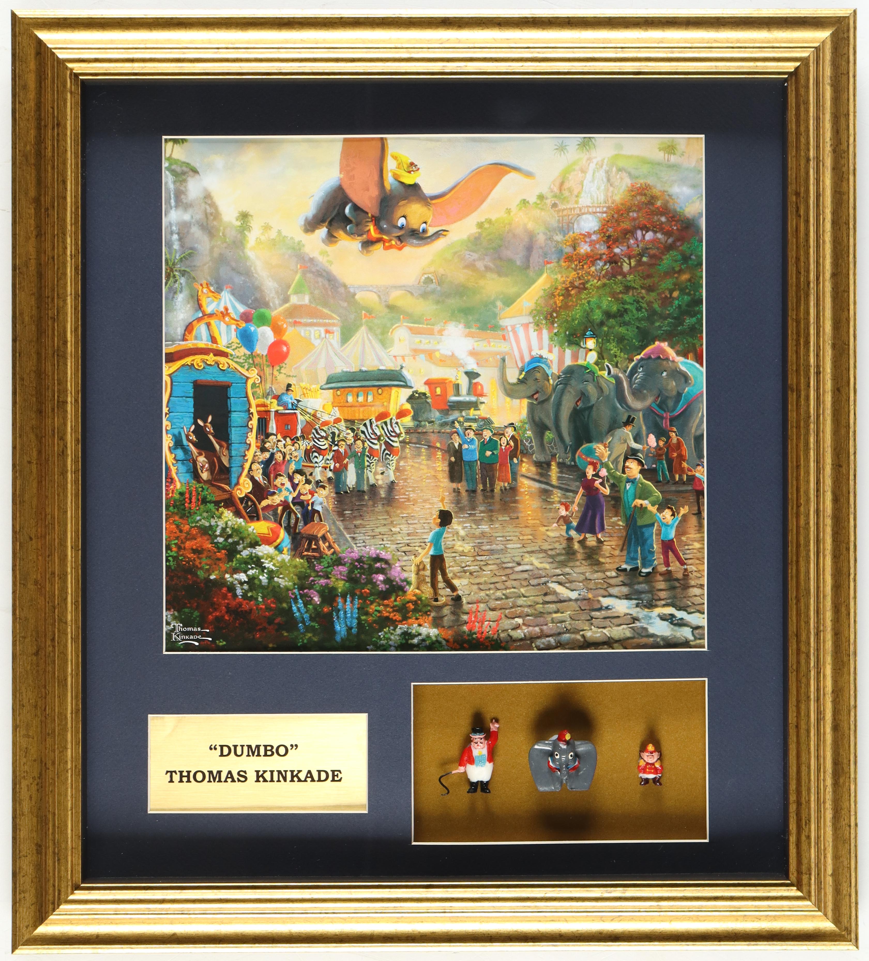 Thomas Kinkade "Dumbo" Custom Framed Print Display with Set of Three ...