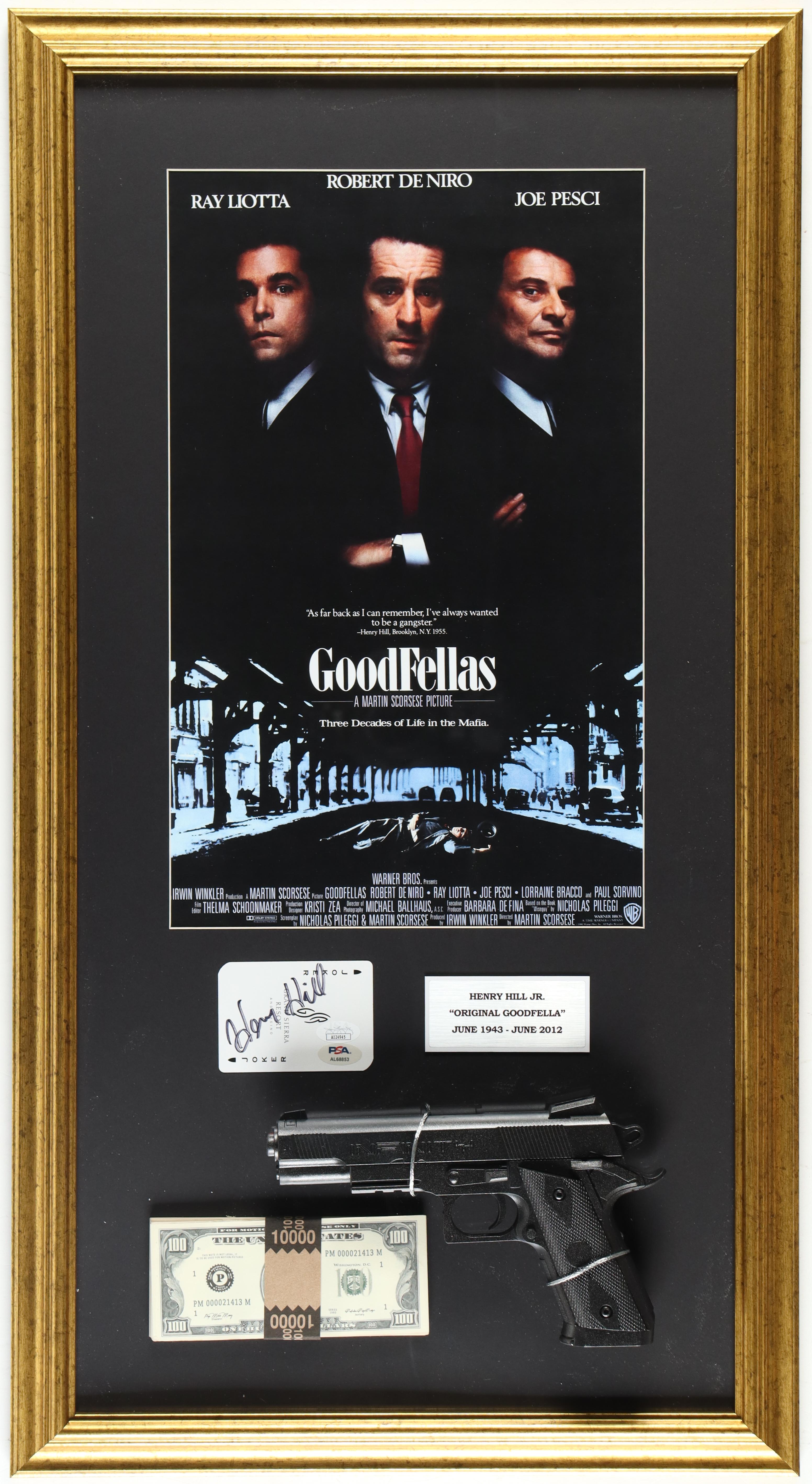 Henry Hill Signed "Goodfellas" Custom Framed Playing Card with Movie ...