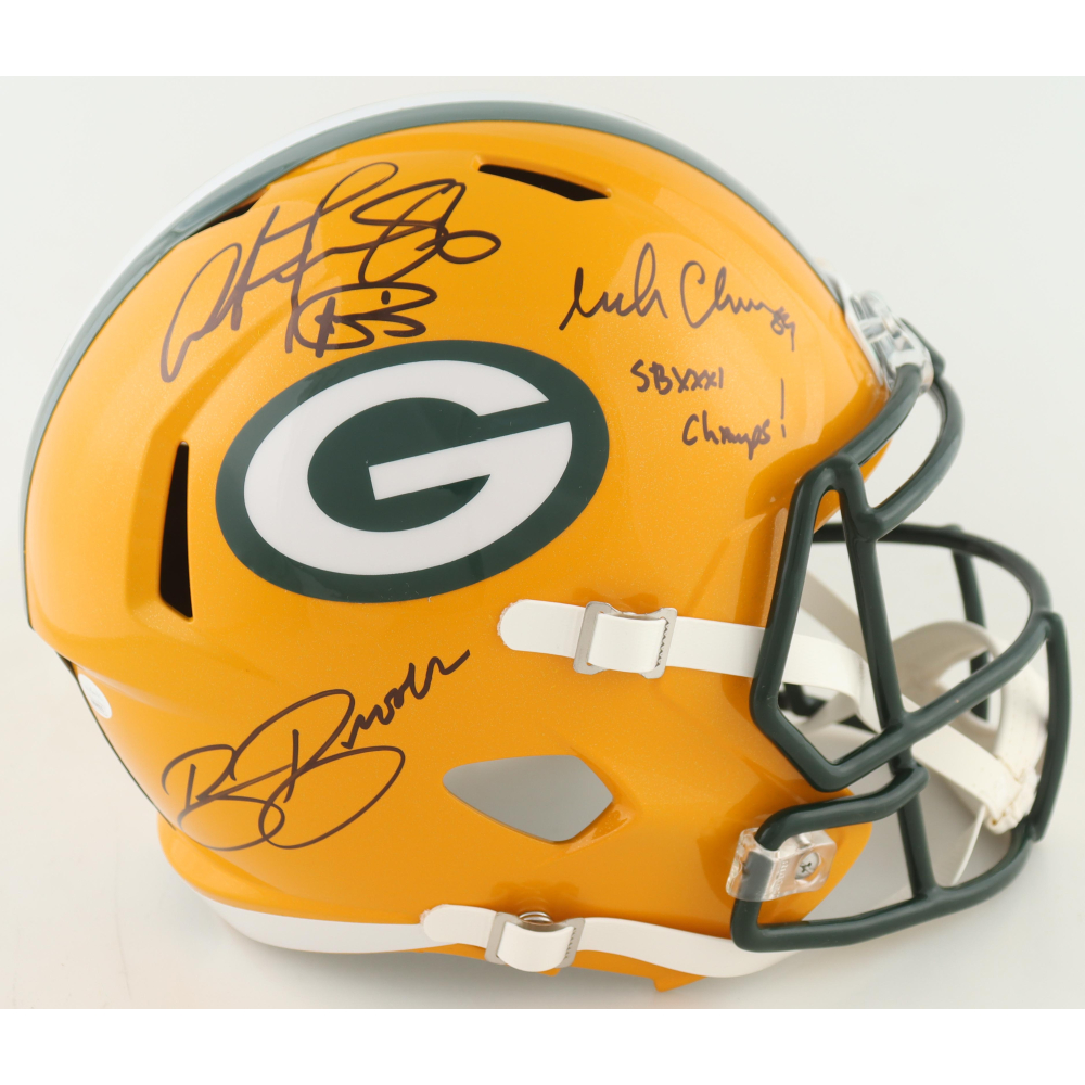Packers Full-Size Speed Helmet Signed by (4) with Andre Rison, Mark ...