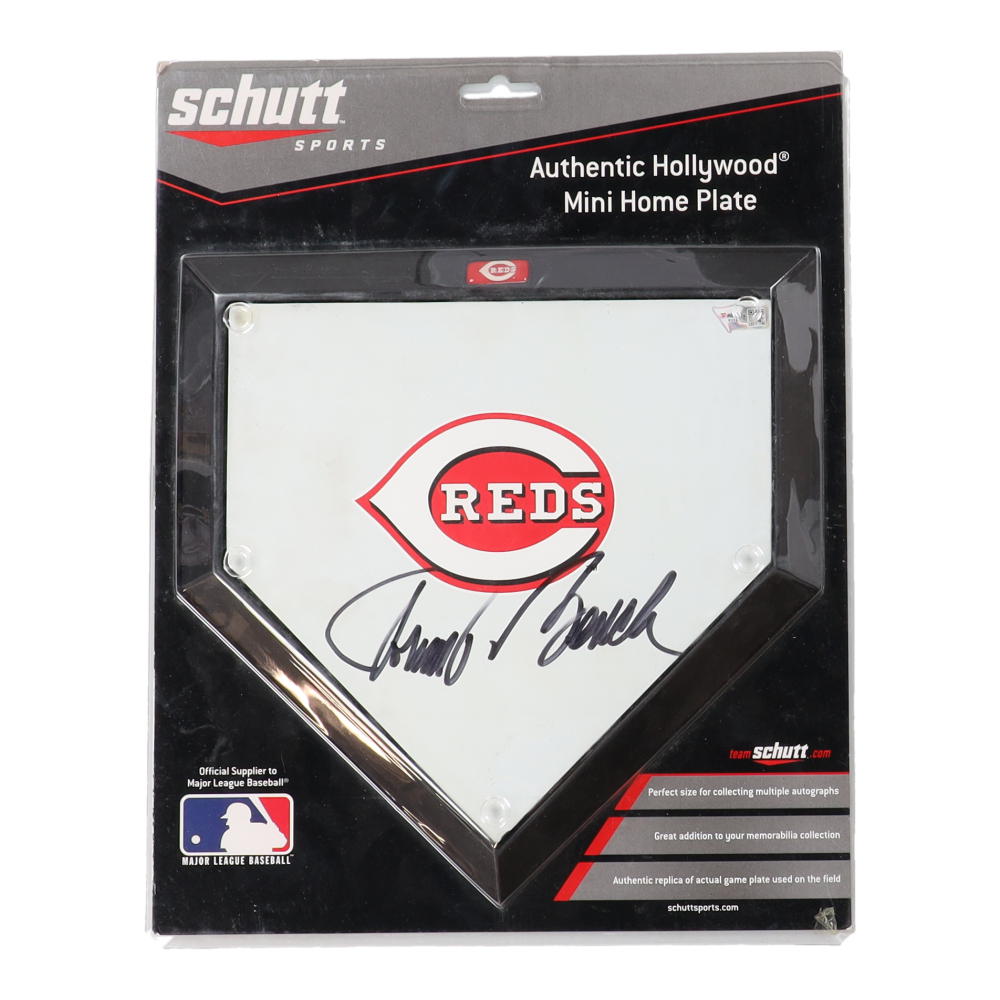 Johnny Bench Signed Reds Logo Mini Home Plate (Fanatics) | Pristine Auction