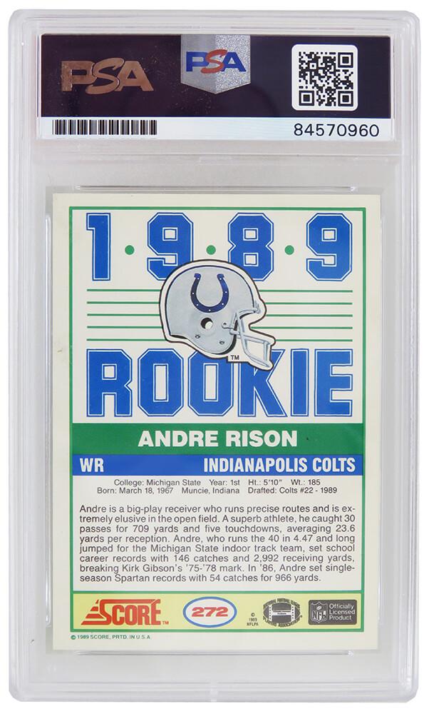 Andre Rison Signed 1989 Score #272 RC (PSA) | Pristine Auction
