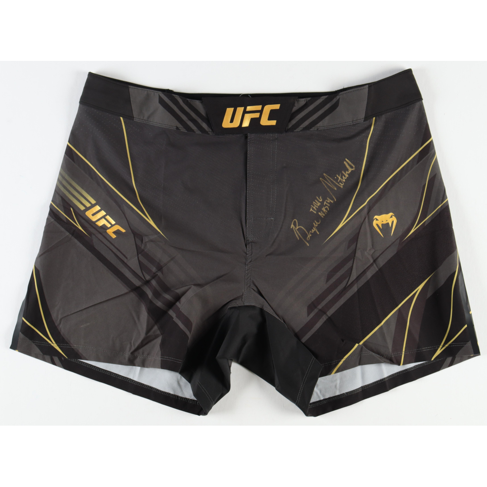Bryce Mitchell Signed Authentic UFC Venum Fight Shorts Inscribed “Thug ...