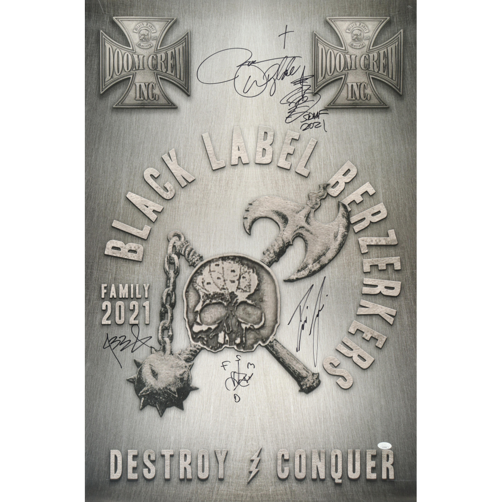 Black Label Society (6) Signed 36x24 'Black Label Berzerkers' Poster ...