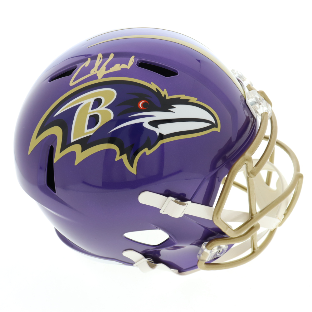 Ed Reed Signed Ravens Full-Size Flash Alternate Speed Helmet (Beckett ...