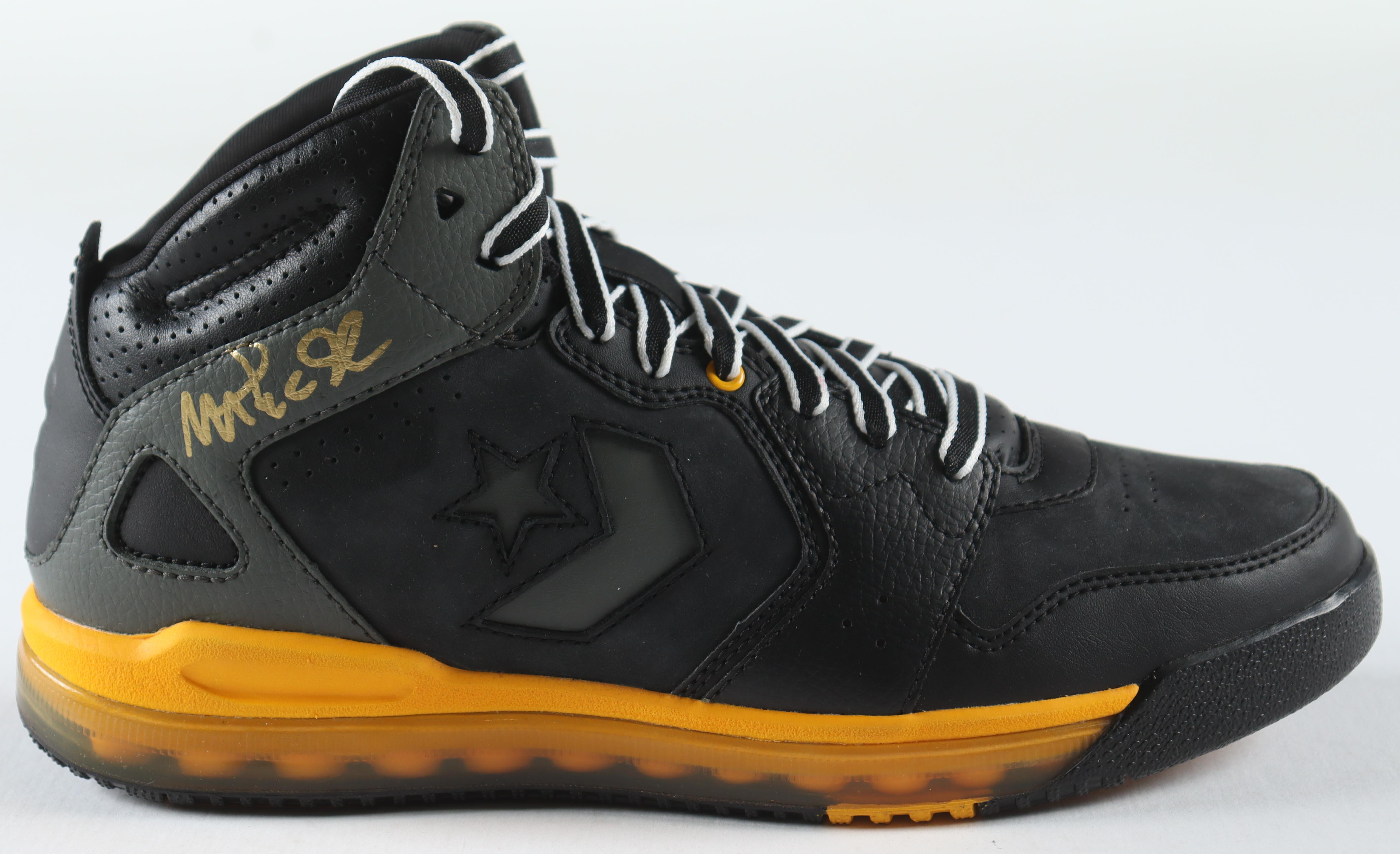 Magic Johnson Signed Custom Converse Basketball Shoe In Display Case ...