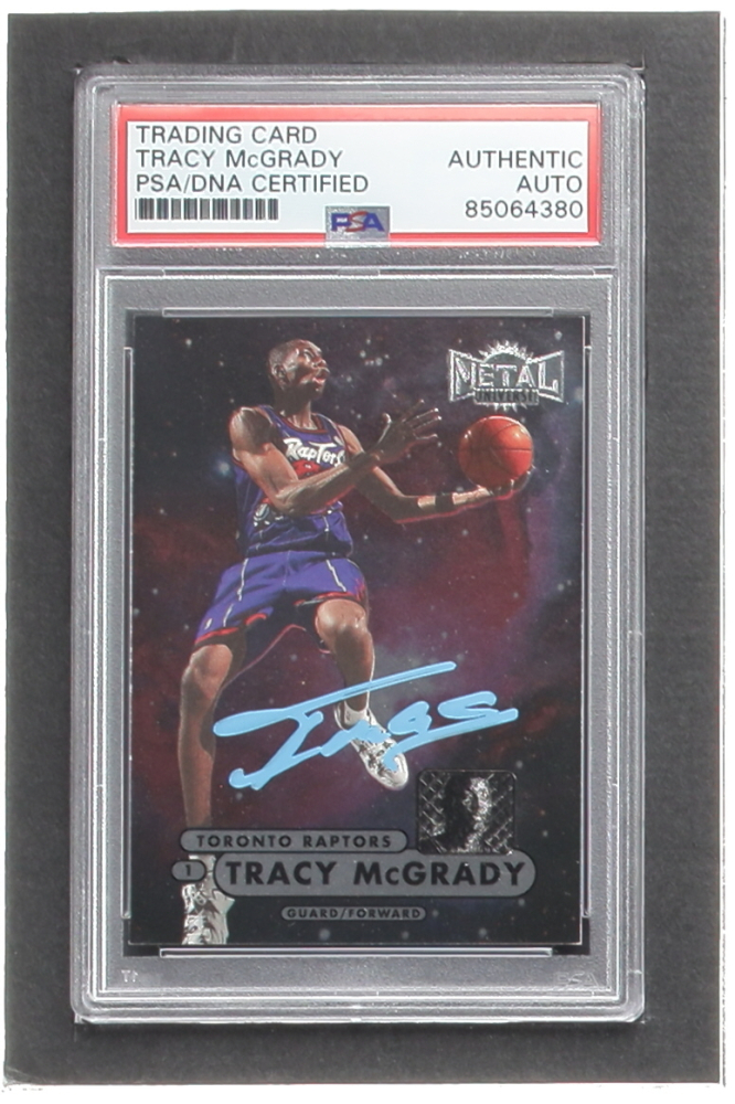 Tracy McGrady Signed 1997-98 Metal Universe Championship #36 RC (PSA ...