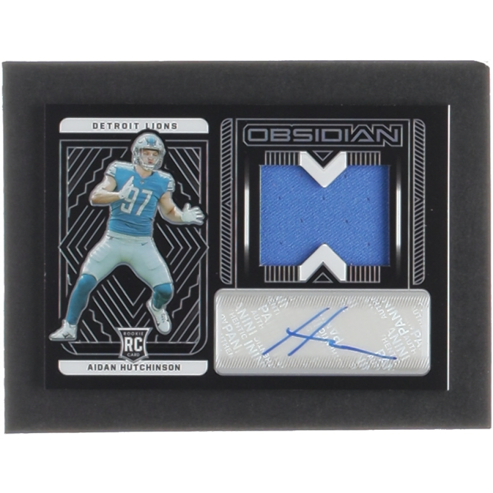 Aidan Hutchinson 2022 Panini Obsidian #202 JSY AU RC #006/175 ...