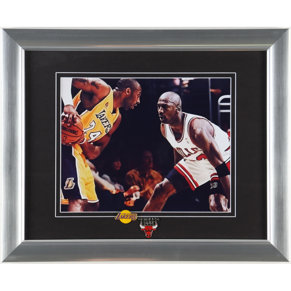Kobe Bryant VS Michael Jordan Custom Framed Photo Display with Lakers ...