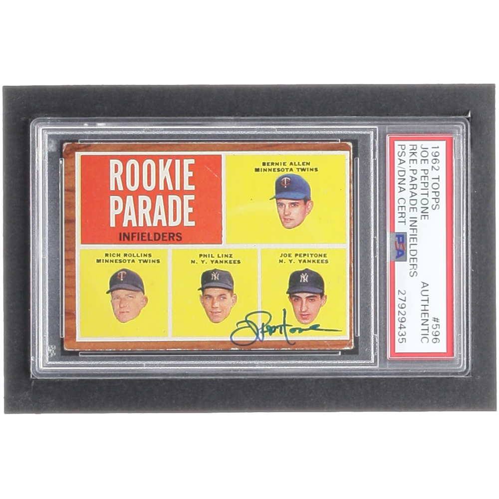 Joe Pepitone Signed 1962 Topps #596 Rookie Parade / Bernie Allen RC ...